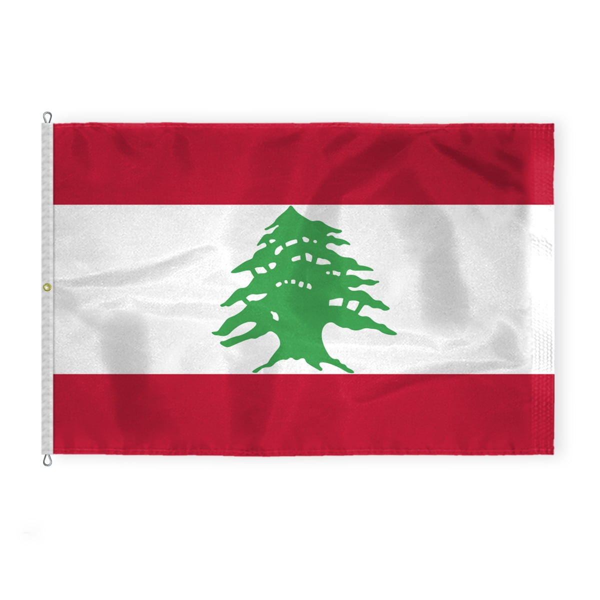 AGAS Lebanon Flag 8x12 ft - Outdoor 200D Nylon - 6 Needle Lock Stitched ...