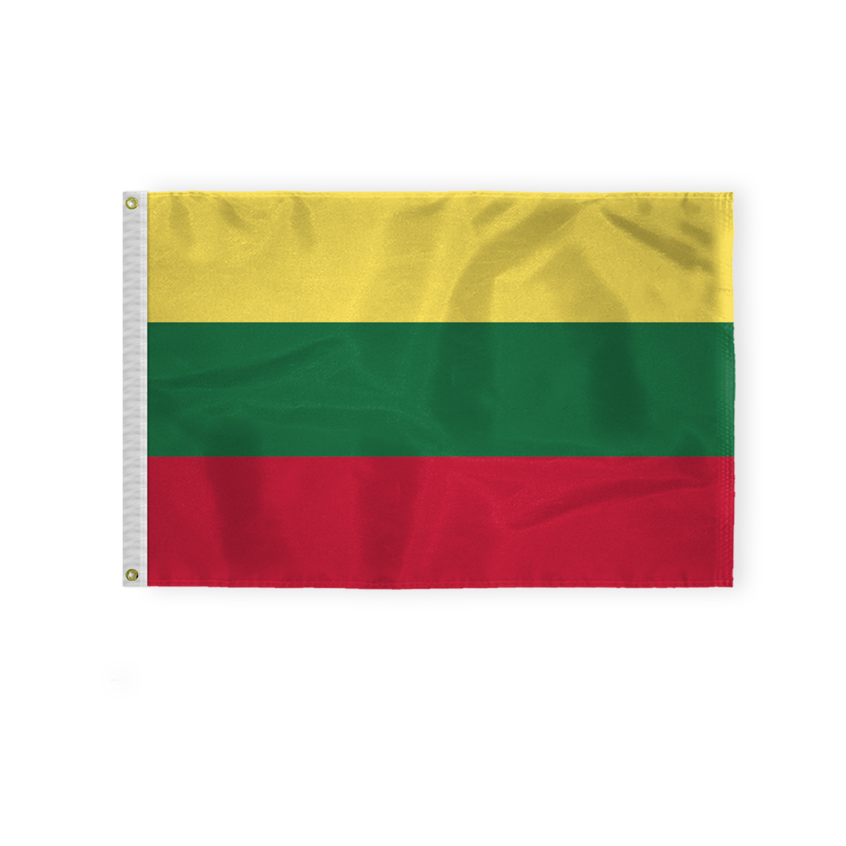 AGAS Lithuania Flag 2x3 ft Outdoor 200D Nylon Double Stitched Hem Rust ...
