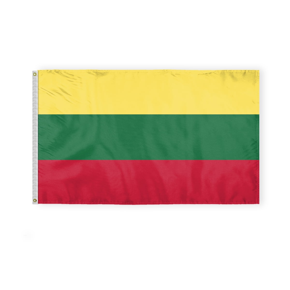 AGAS Lithuania Flag 3x5 ft Double Stitched Hem 100% Polyester Metal ...