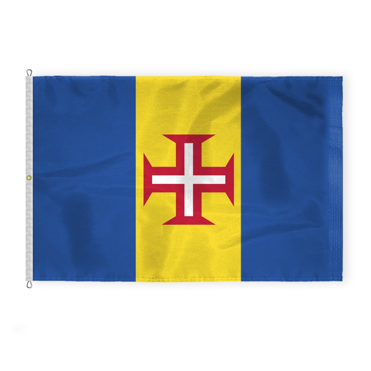 AGAS Madeira Flag 8x12 ft - Outdoor 200D Nylon - 6 Needle Lock Stitched ...