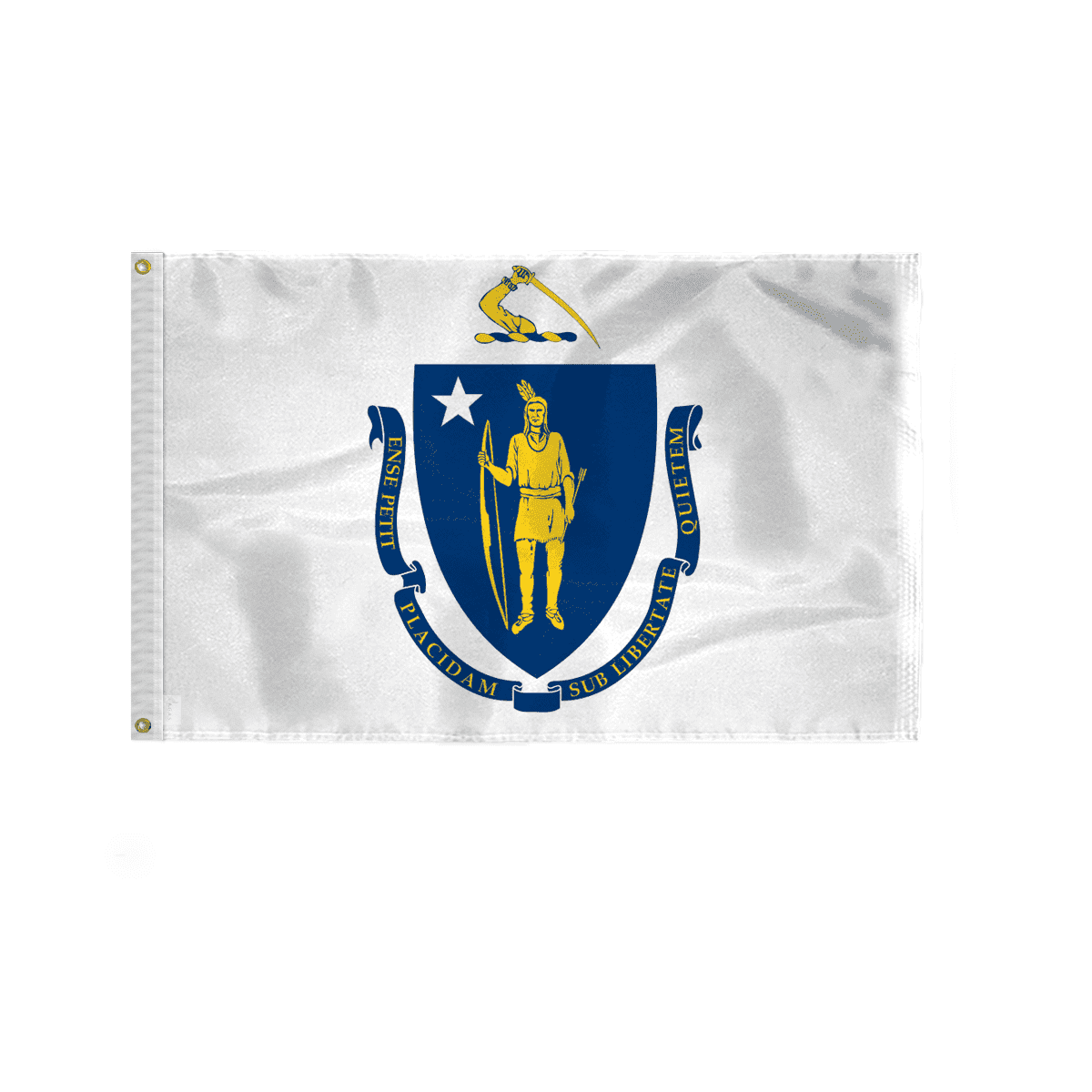 AGAS Massachusetts State Flag 2x3 Ft - Double Sided Reverse Print On ...