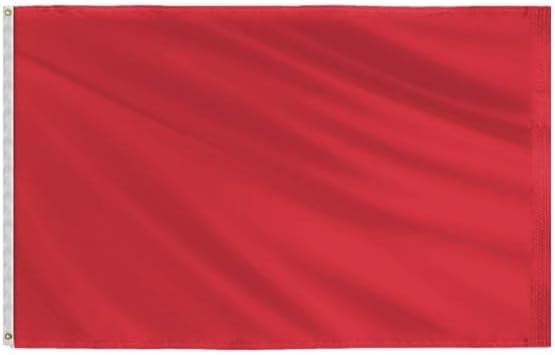 AGAS Mfg 5x8 FT Nylon Blank Flag (Bright Red)- Vivid colors for ...