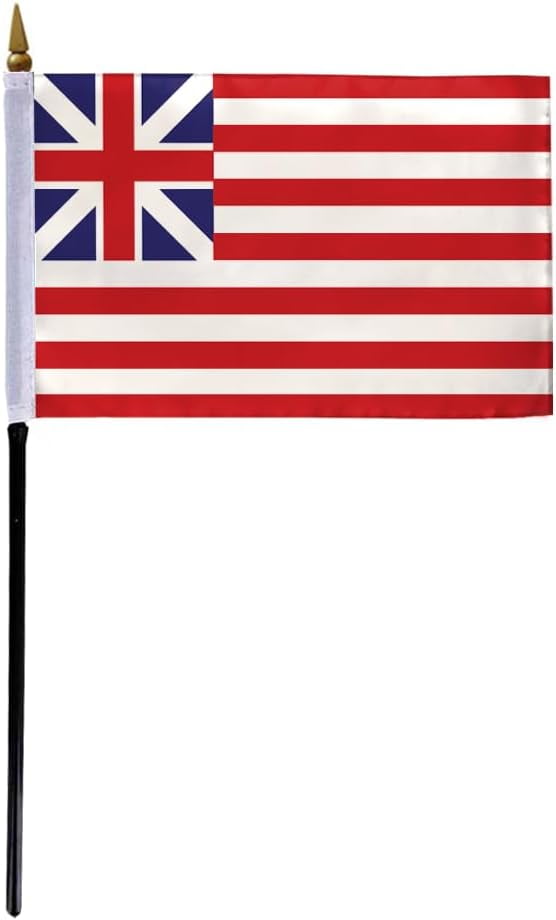 AGAS Mini Grand Union UK Historical Stick Flags - 4x6 inch Polyester ...