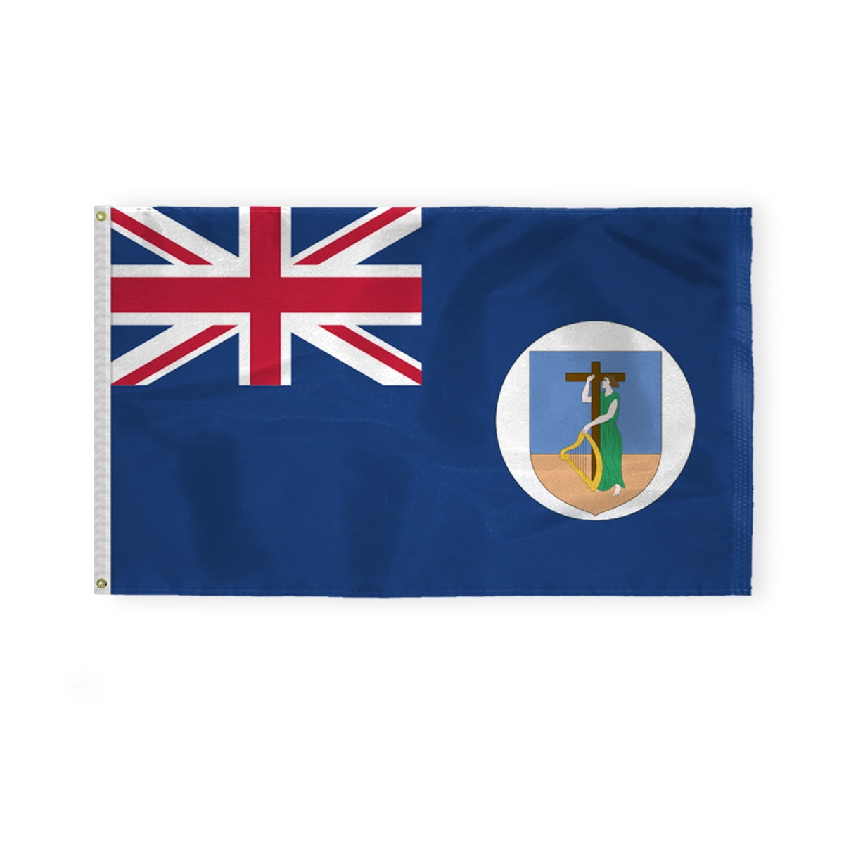 AGAS Montserrat Flag 3x5 ft 200D Nylon Fabric Double Stitched Canvas ...