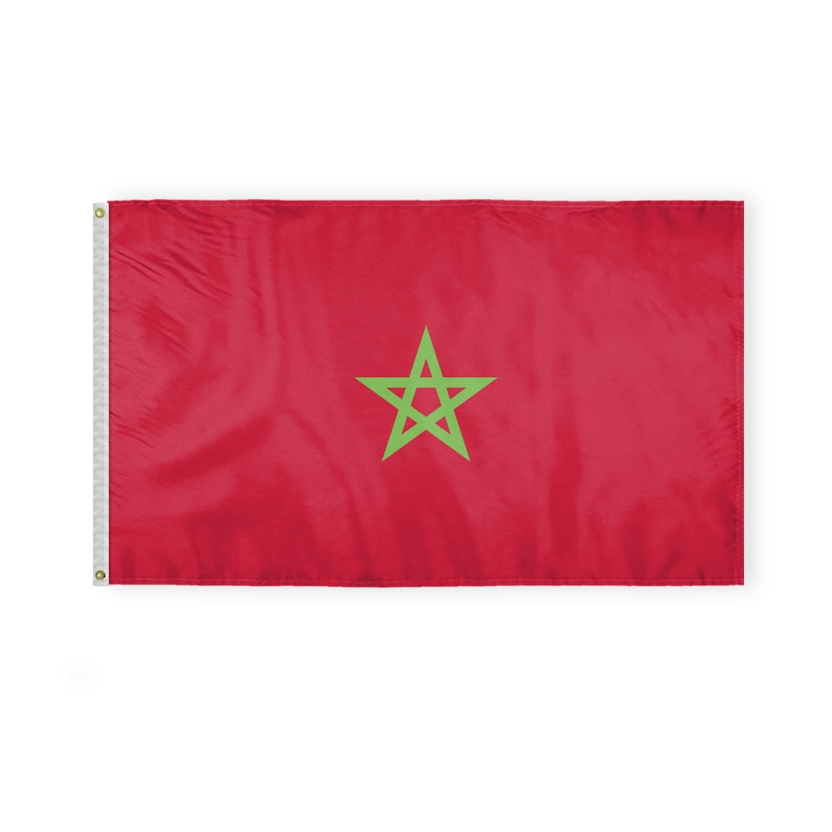 AGAS Morocco Flag 3x5 ft Double Stitched Hem 100% Polyester Metal ...