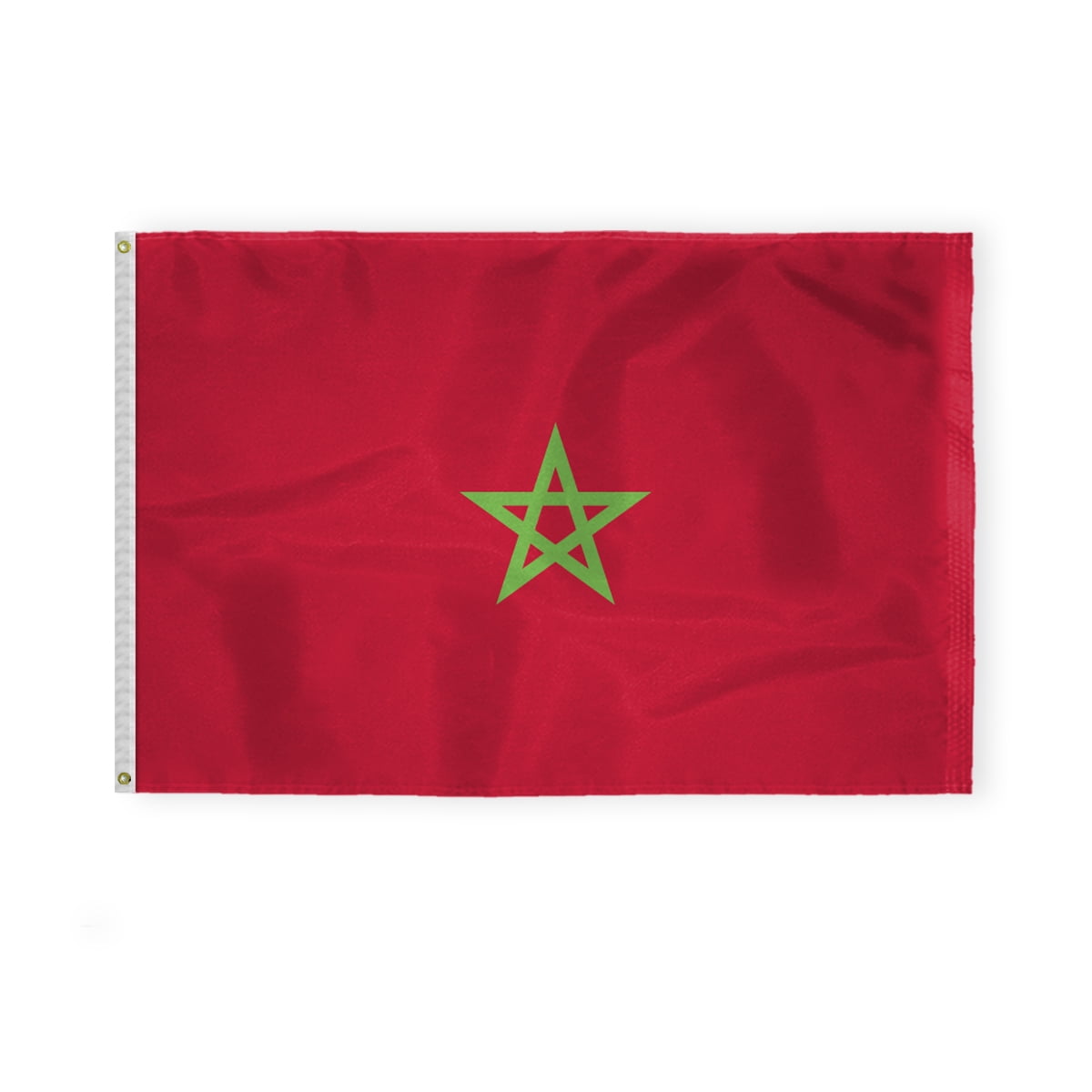 AGAS Morocco Flag 4x6 ft 200D Nylon 4 Needle Lock Stitched Fly Hem Rust ...