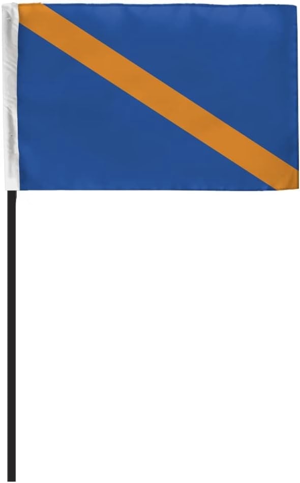 AGAS Move to Outside Racing Stick Flag 4x6 inch - Mounted on 11 inch ...