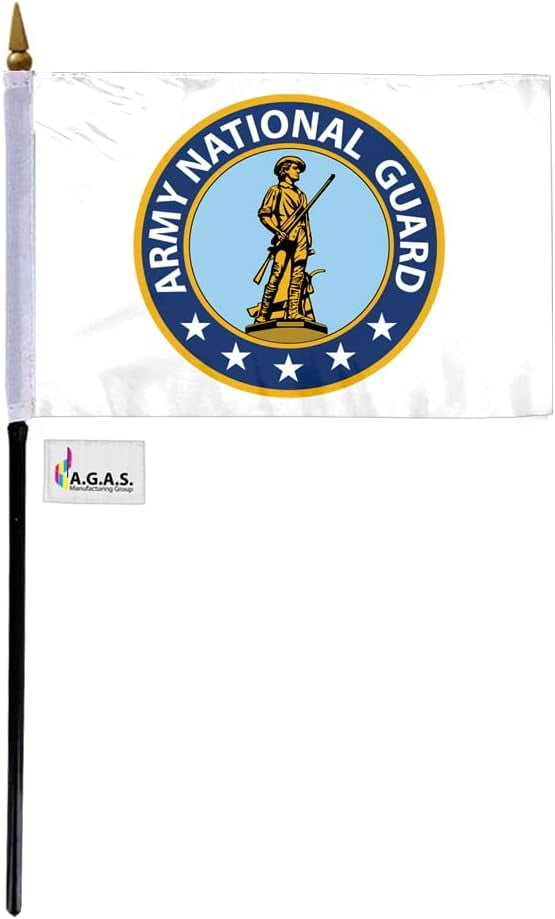 AGAS National Guard Stick Flag - 4 x 6 inch - Printed Single Sided ...