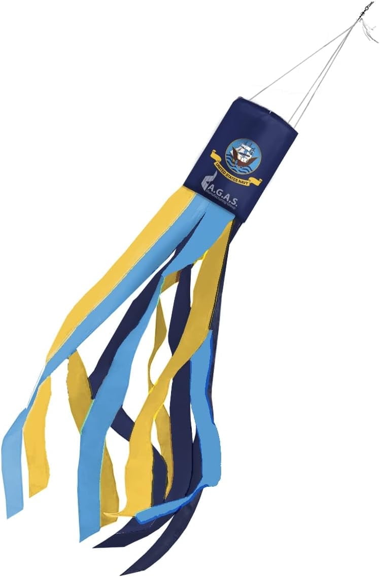 AGAS Navy 60 inch Windsock Printed Single Sided on Outdoor Heavy Duty ...