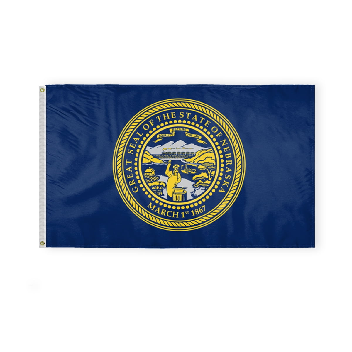 AGAS Nebraska State Flag 3x5 Ft - Single Sided Polyester - Iron ...