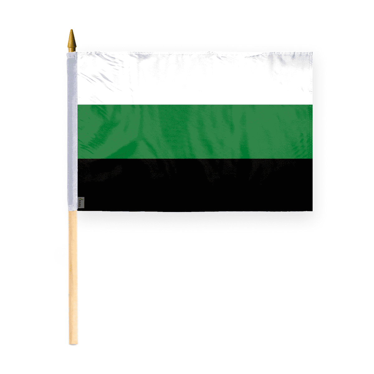 AGAS Neutrois Pride Stick Flag 12x18 inch Flag on a 24 inch Wooden Flag ...