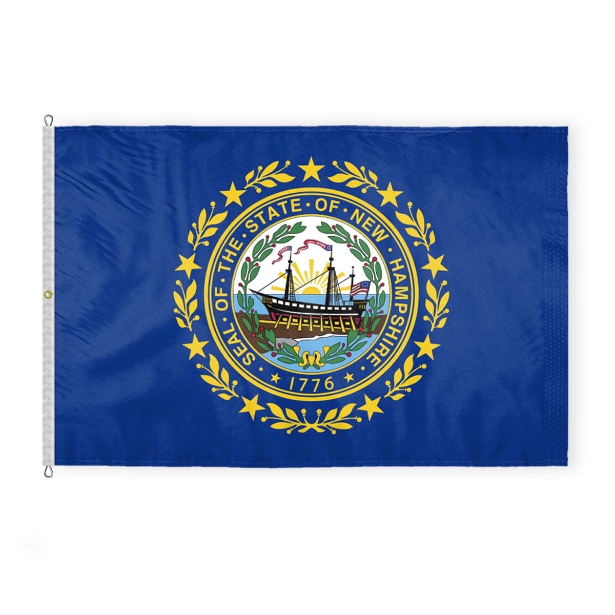AGAS New Hampshire State Flag 8x12 Ft - Double Sided Reverse Print On ...