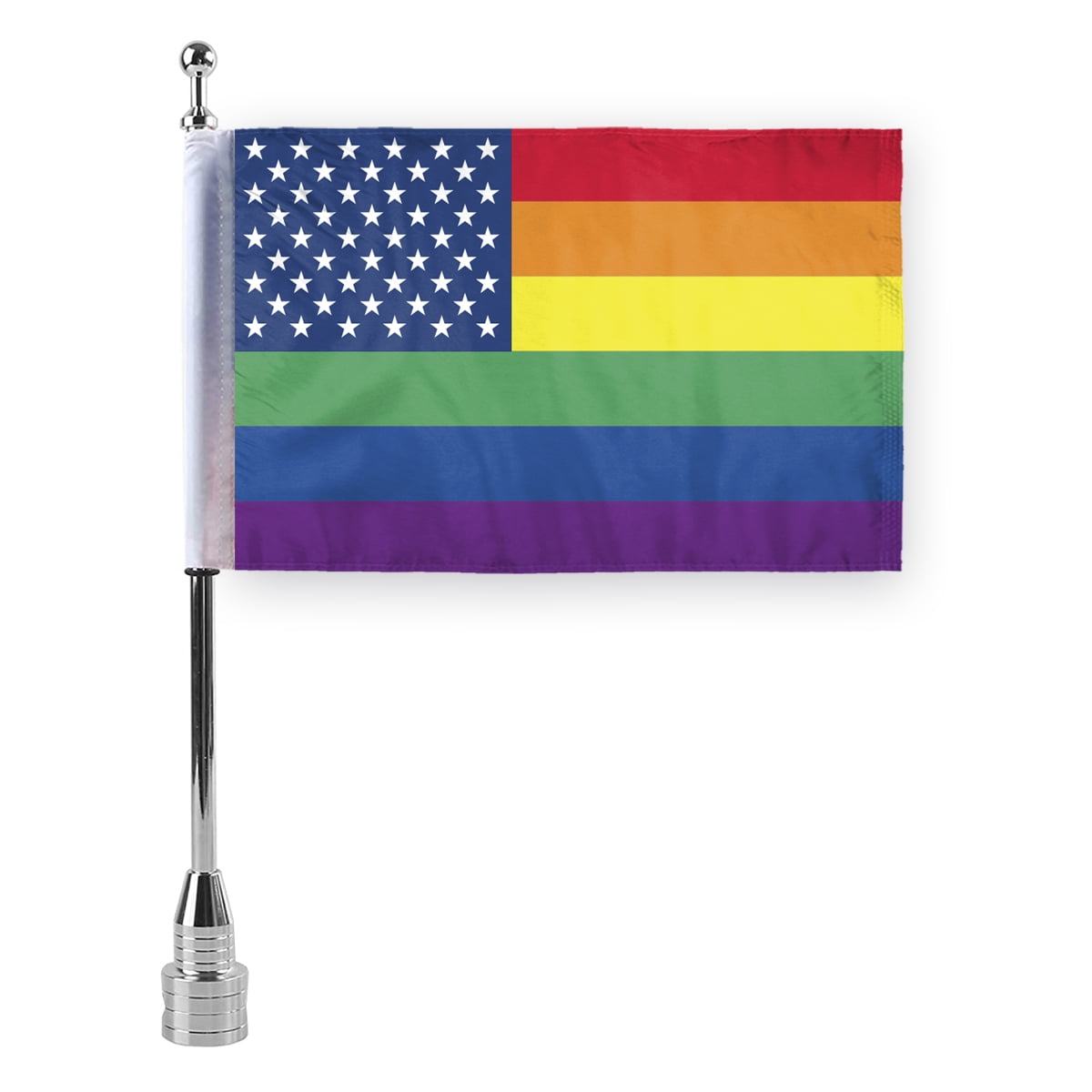 AGAS New Old Glory Pride Car Window Flag 10.5x15 inch - Double Side ...