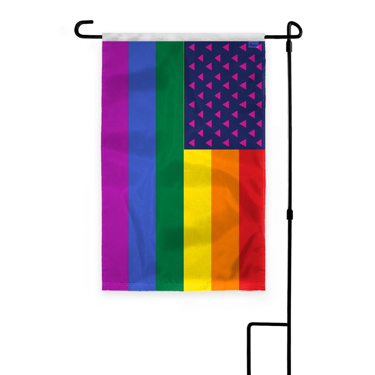 AGAS New Old Glory Triangles Pride Garden Flag 12x18 inch - Printed on ...