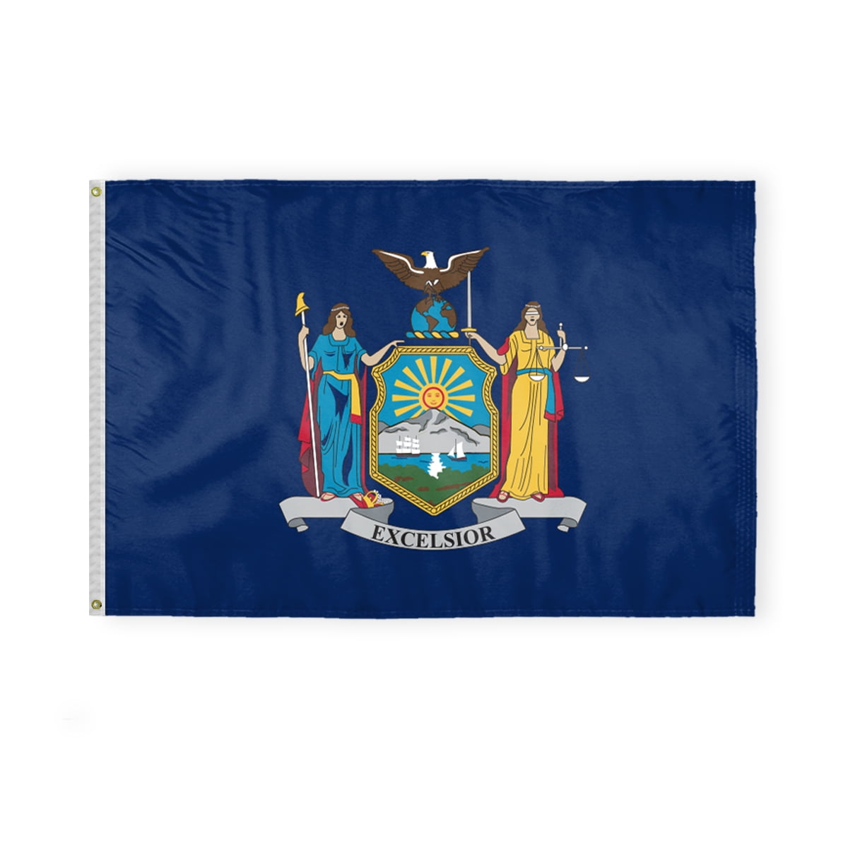 AGAS New York State Flag 4x6 Ft - Double Sided Reverse Print On ...