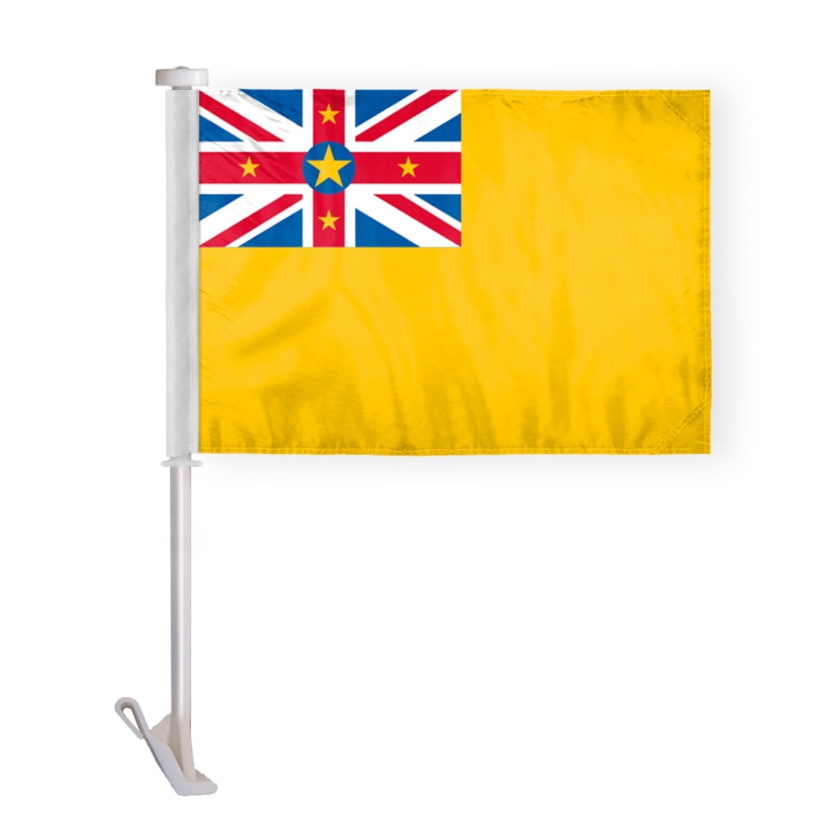 AGAS Niue Car Flag Premium 10.5x15 inch Double Stitched Edges Double ...