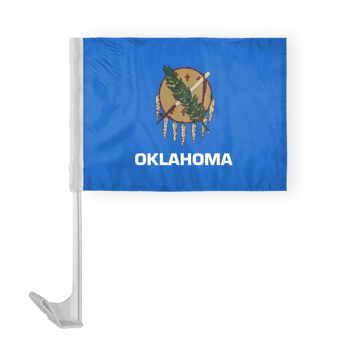 AGAS Oklahoma State Car Window Flag 12x16 Inch - Printed Polyester - 17 ...