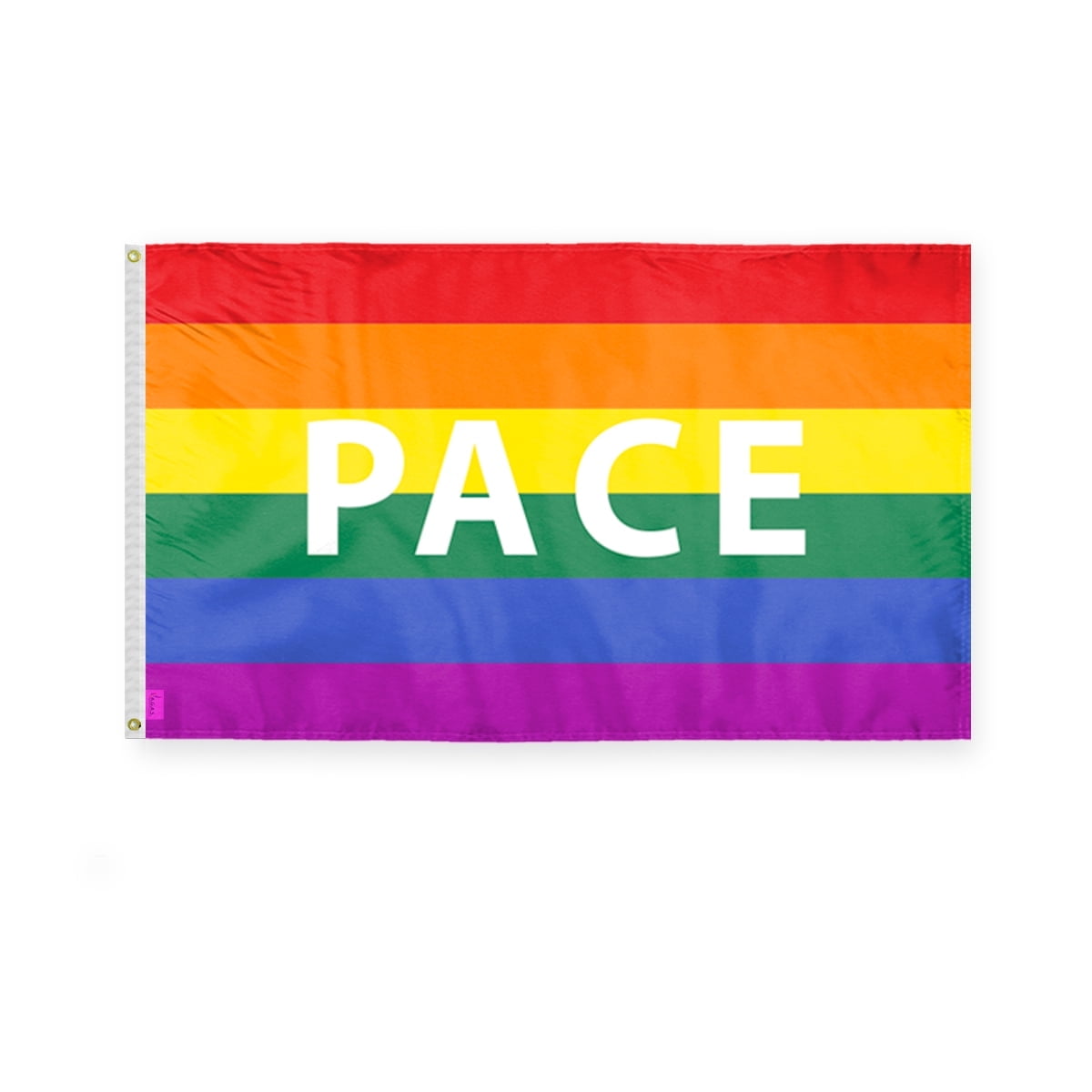 AGAS Pace Rainbow Flag 3x5 Ft - Polyester - Plated Grommets - Pace ...