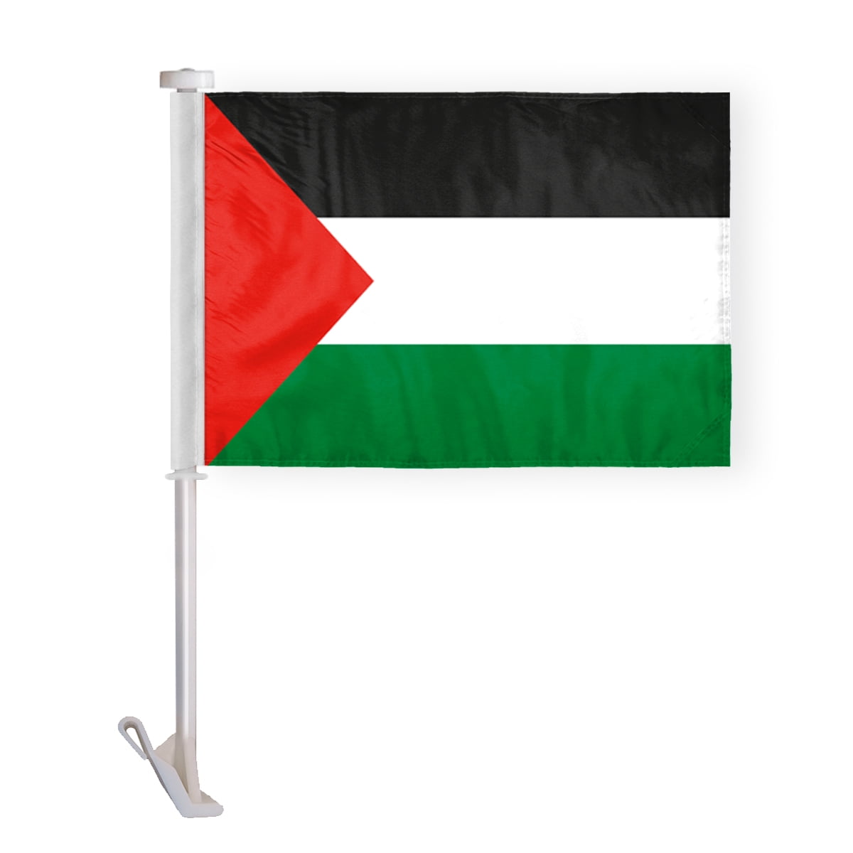 AGAS Palestine Car Flag Premium 10.5x15 inch Double Stitched Edges Double Sided Print on ...