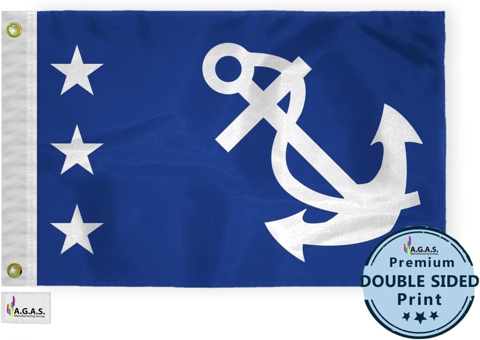 AGAS Past Commodore Officers Flag - 12 x 18 Inch - Embroidered 200 ...