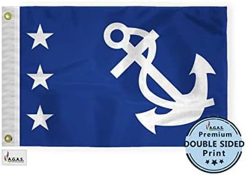 AGAS Past Commodore Officers Flag - 12 x 18 Inch - Printed 200D Nylon ...