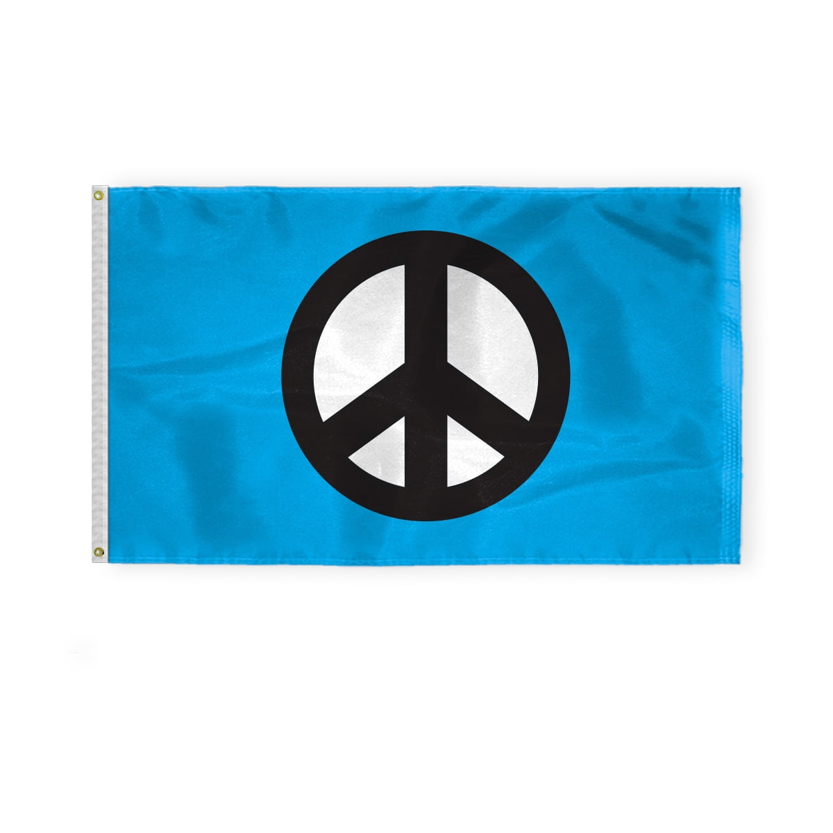 AGAS Peace Symbol Flag (Blue) - 3x5 ft Nylon with Stitched Edges and ...
