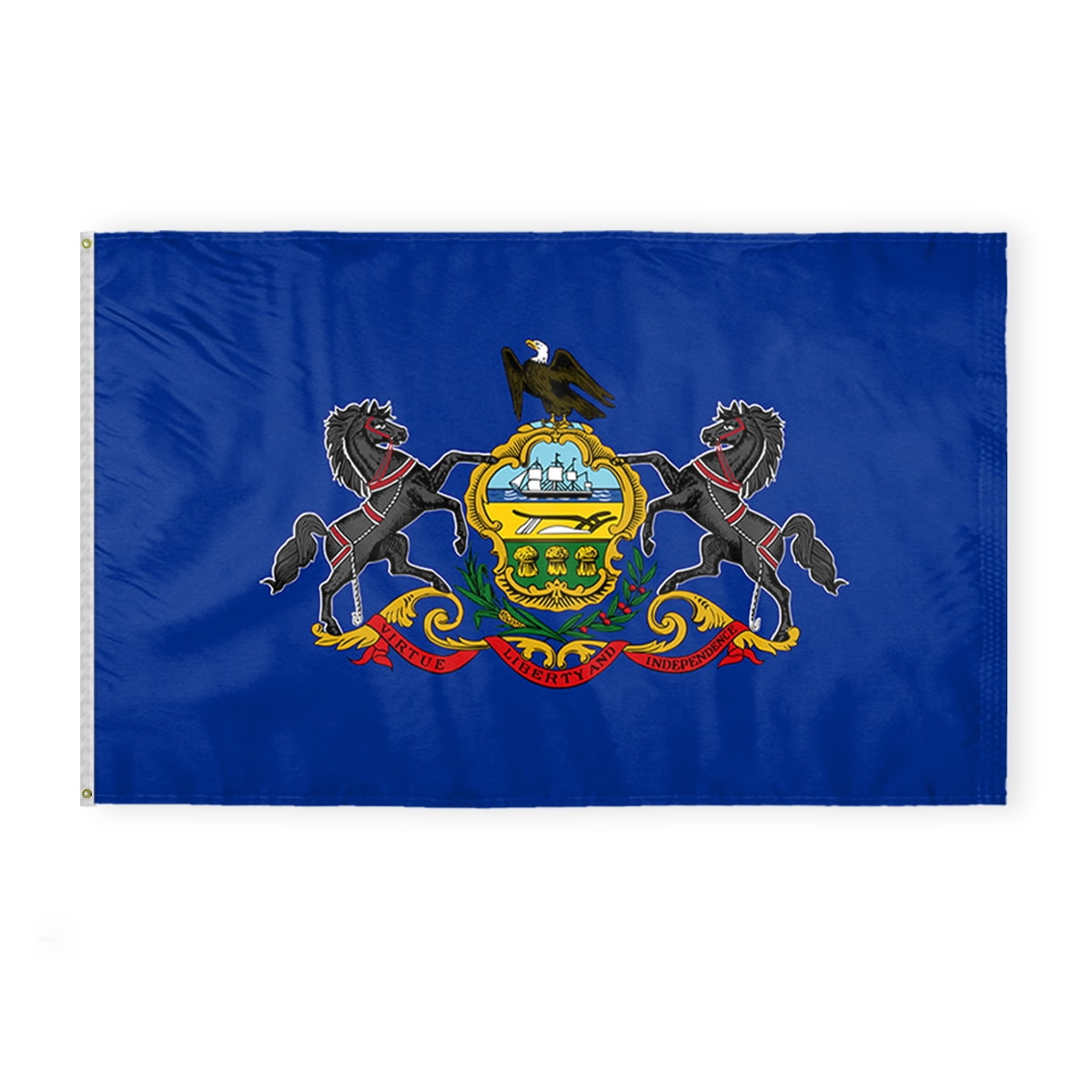 AGAS Pennsylvania State Flag 5x8 Ft - Double Sided Reverse Print On ...