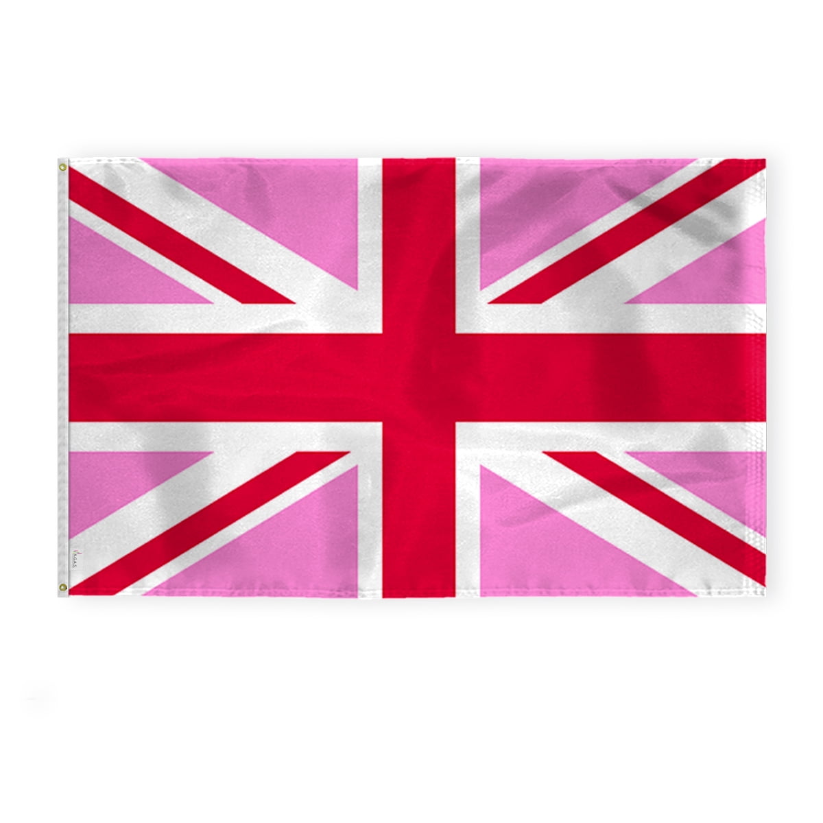 AGAS Pink Union Jack Flag 4x6 Ft - Printed 200D Nylon - Brass Grommets ...