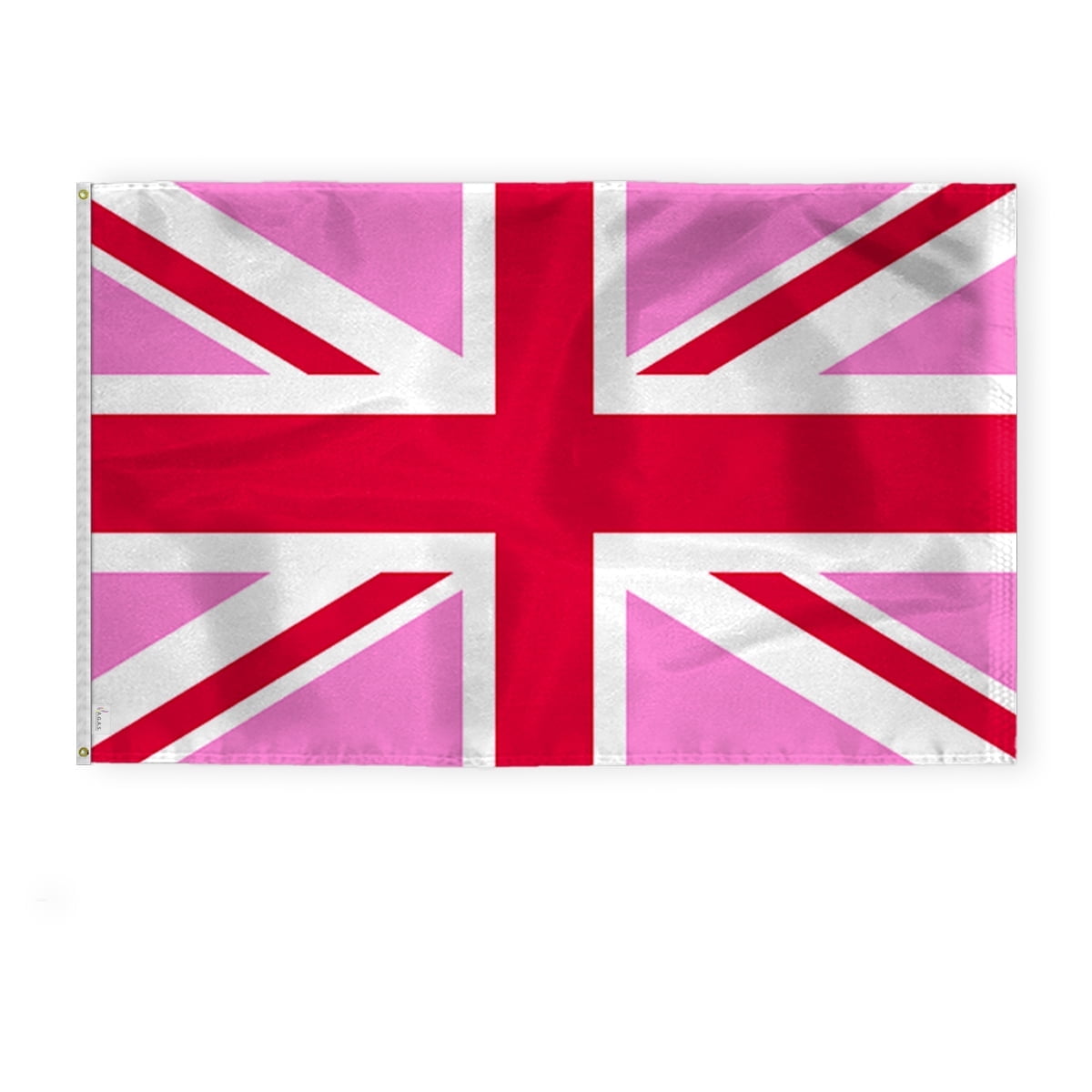 AGAS Pink Union Jack Flag 5x8 Ft - Printed 200D Nylon - Brass Grommets ...
