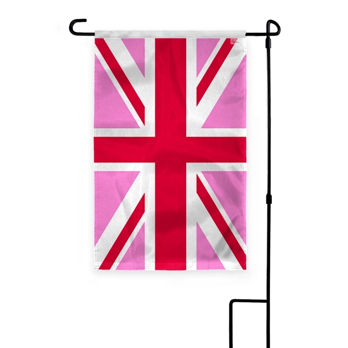 AGAS Pink Union Jack Garden Flag 12x18 inch - Printed on Outdoor 200D ...