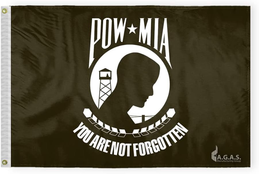 AGAS Pow Mia 2x3 Ft Printed Single Sided on 100% Polyester Fabric ...
