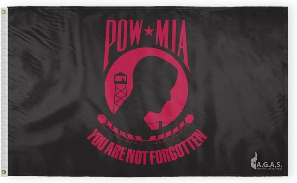 AGAS Pow Mia 3x5 Ft 100% Polyester - Stitched Edges - You are not ...