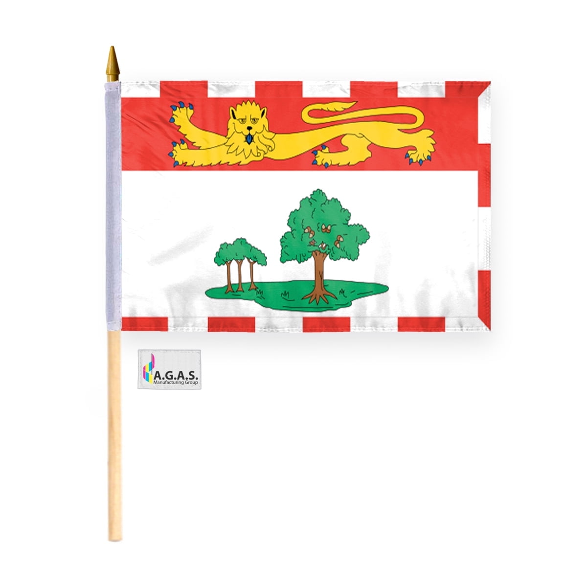 AGAS Prince Edward Island Canada Flag 12 x 18 inch - 24" Wooden Pole ...