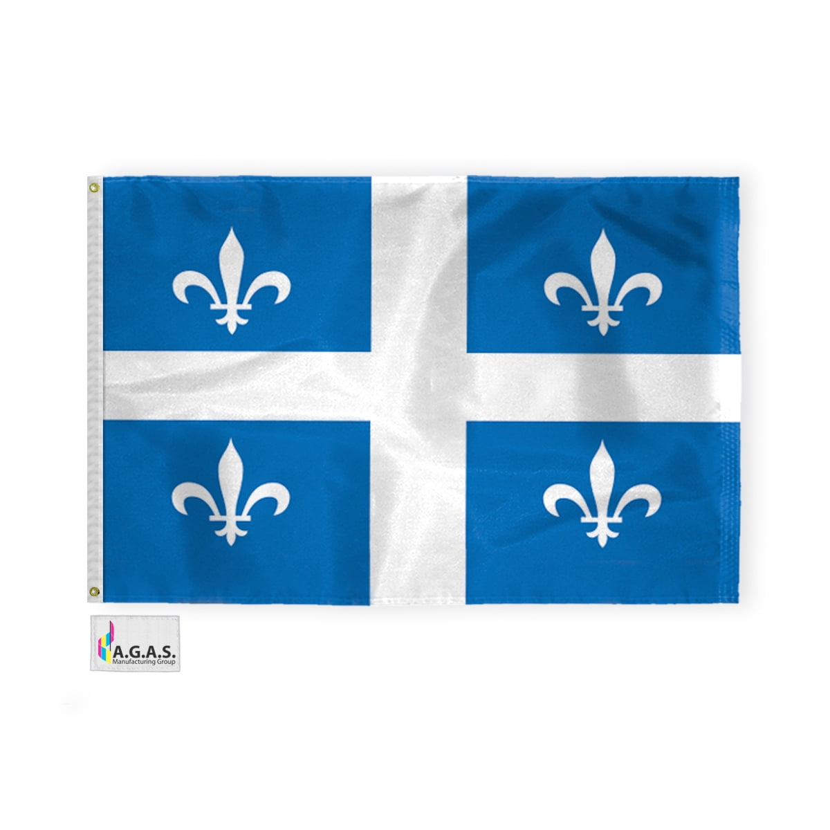 AGAS Quebec Canada Flag 3 x 6 ft 200D Nylon Fabric Double Stitched ...