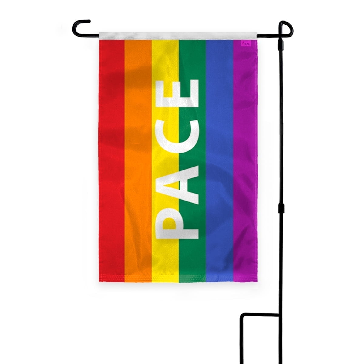 AGAS Rainbow Pace Letter Garden Flag 12x18 inch - Printed on Outdoor ...