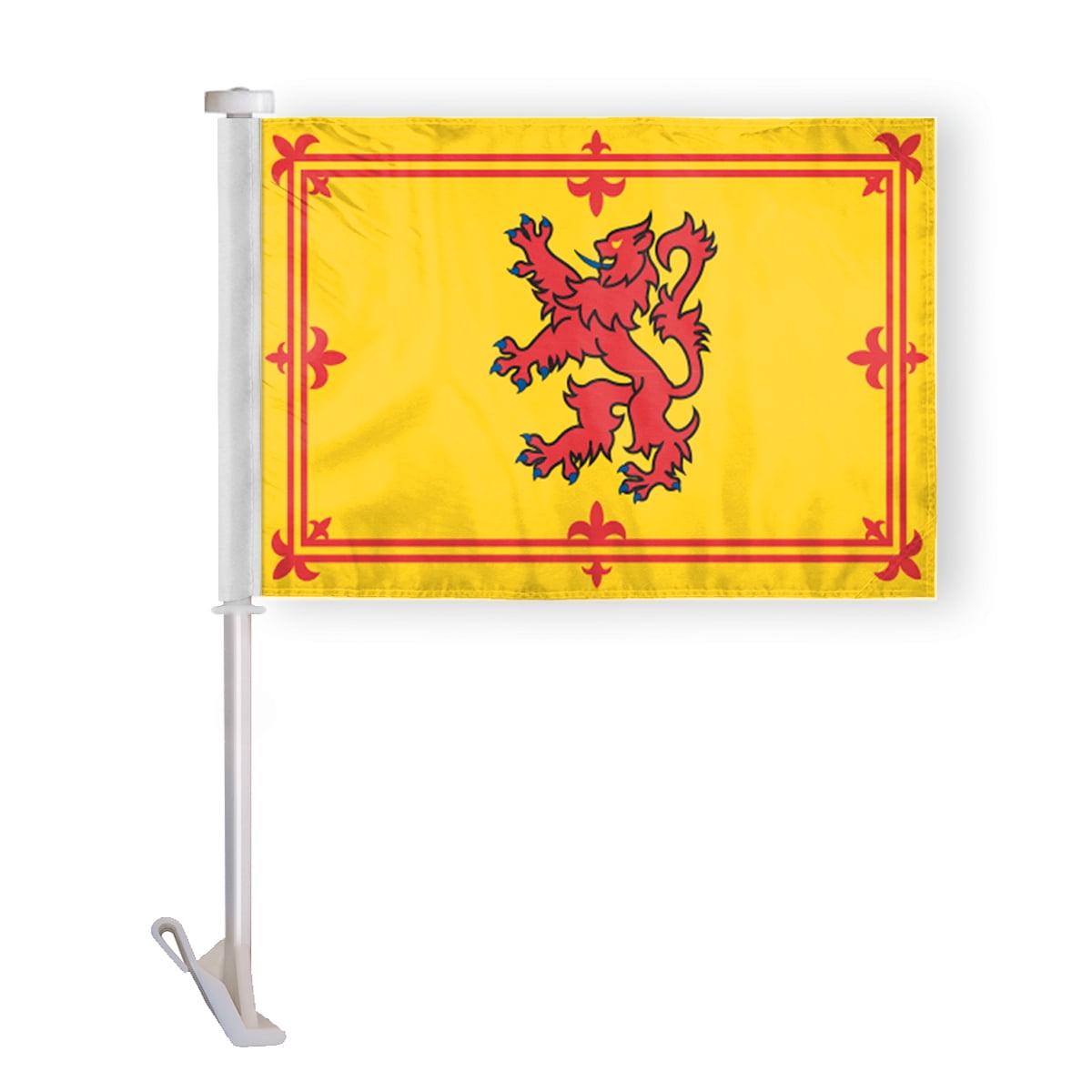 AGAS Scotland Rampant Lion Car Flag Premium 10.5x15 inch Printed Double Sided on Super Knit ...
