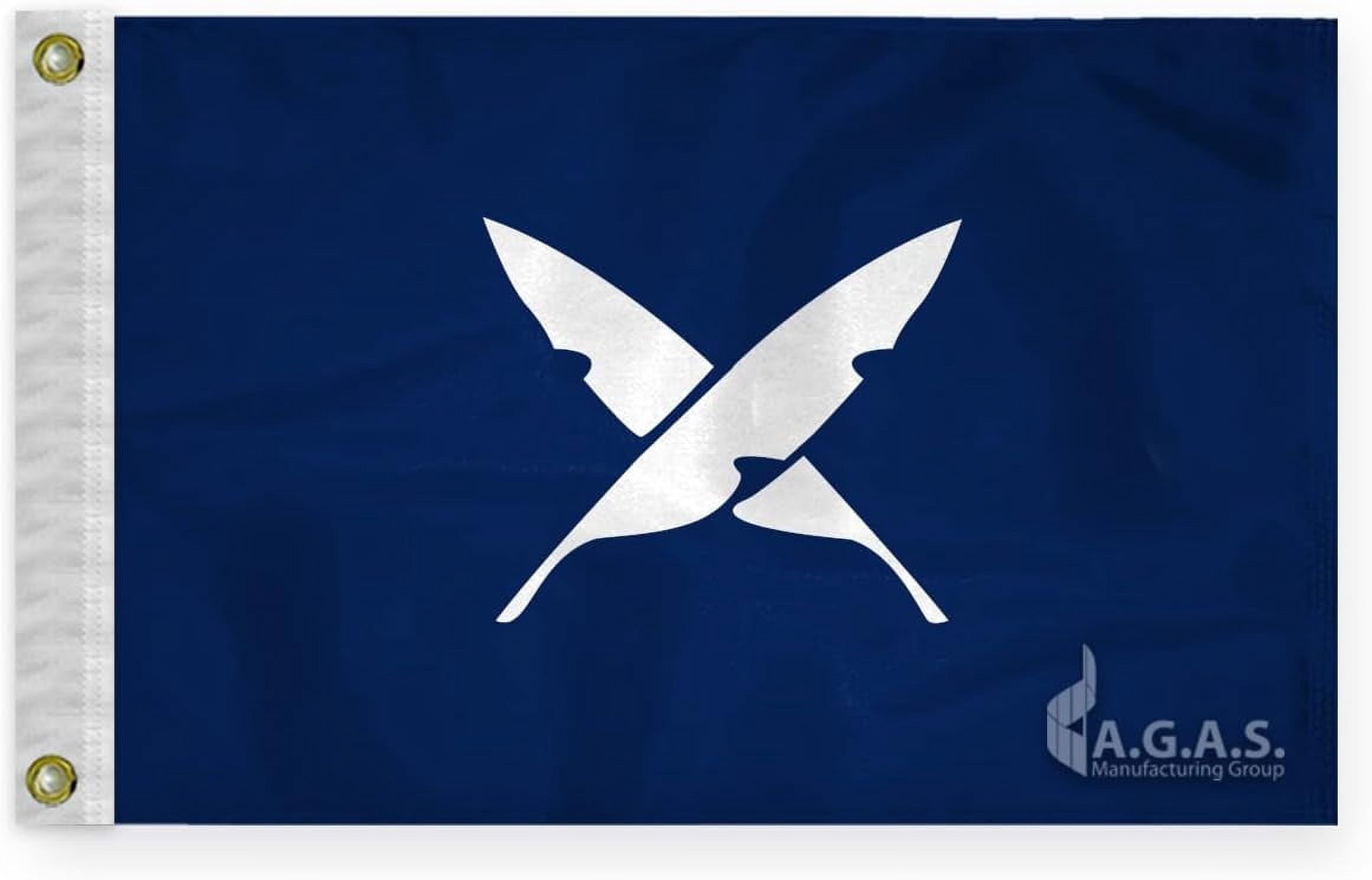 A.G.A.S 12 x 18 Inch Nylon Yacht Club Officer's Outdoor Flag ...