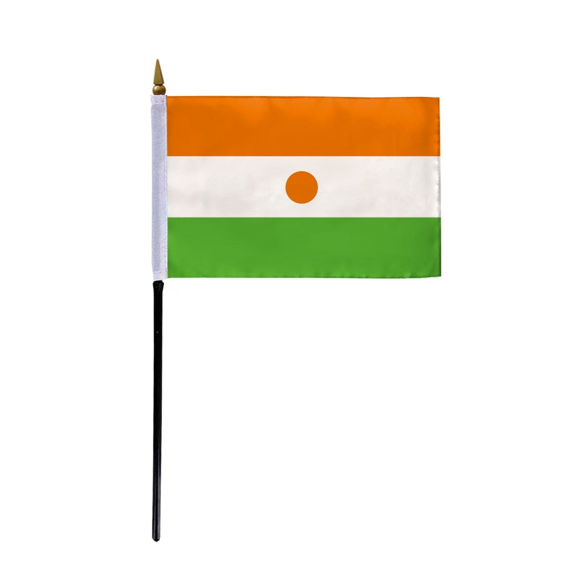 AGAS Small 4" x 6" 4x6 inch Niger Hand Flag Polyester material Stitched ...