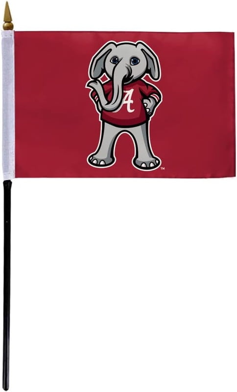AGAS Small Alabama University Crimson Tide Big AL Mascot Stick Flags ...