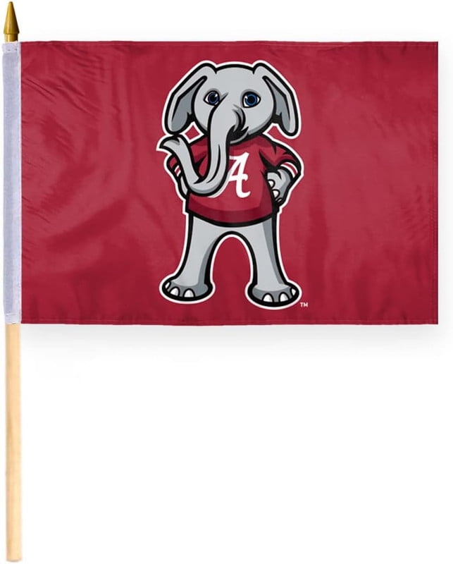 AGAS Small Alabama University Crimson Tide Big AL Mascot Stick Flags ...