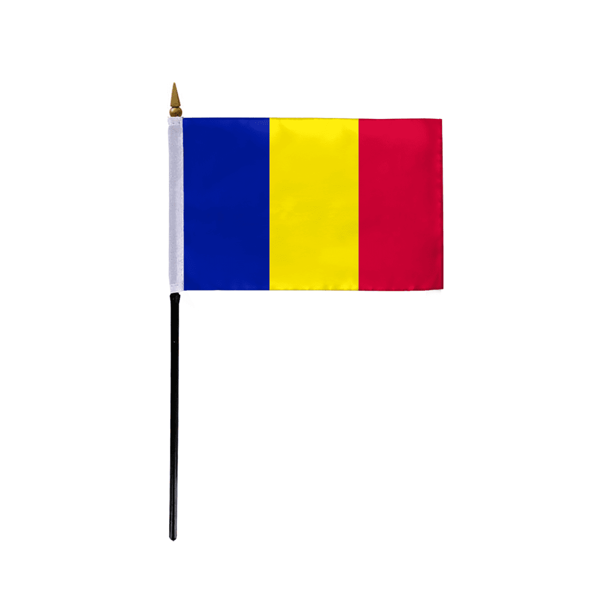 AGAS Small Andorra Flag without seal 4x6 inch mounted onto 11 inch ...