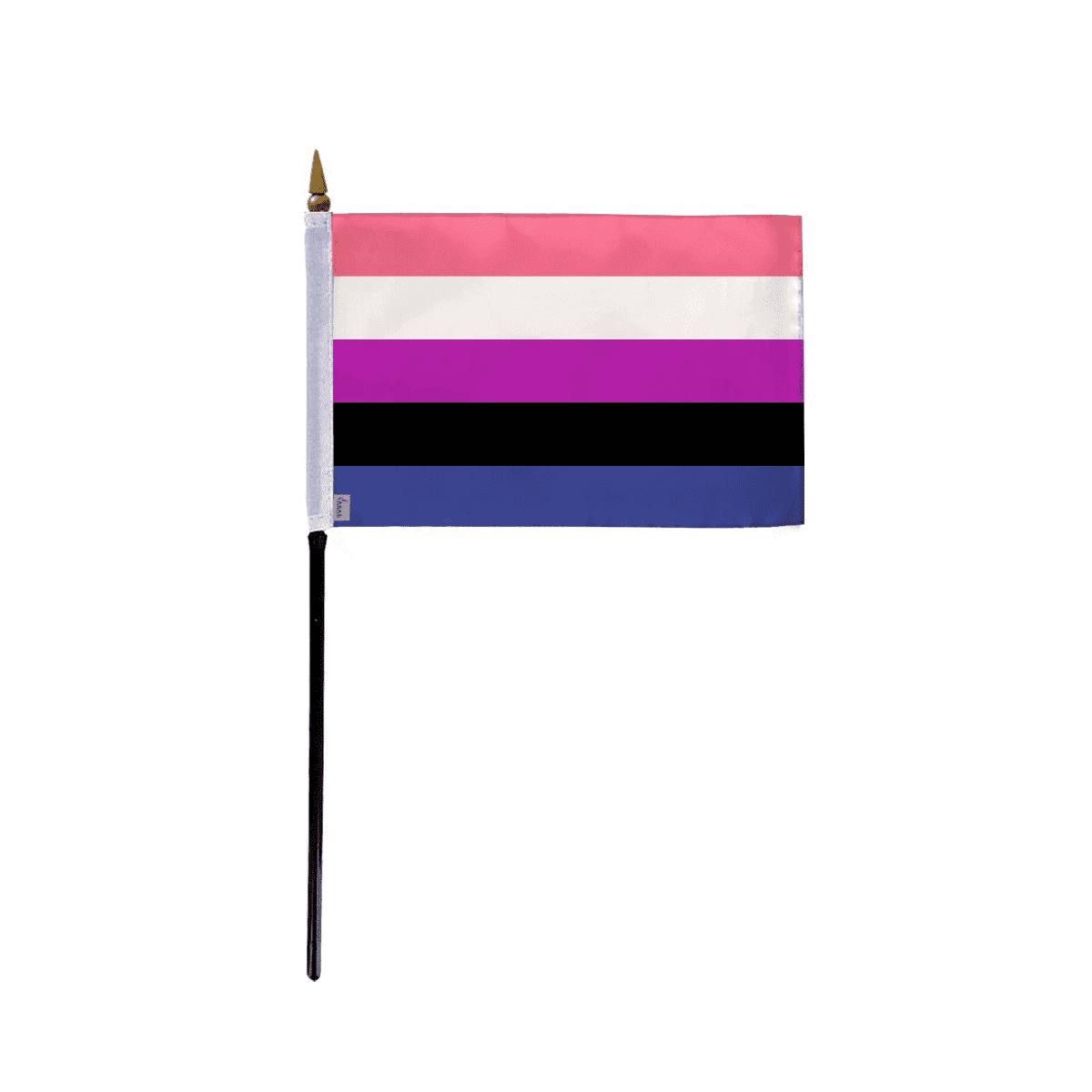 AGAS Small Genderfluid Pride Flag 4x6 inch Flag on a 11 inch Plastic ...