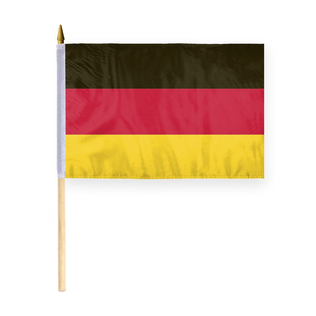 AGAS Small Germany Flag 12x18 inch mounted onto 24 inch Wood Pole ...