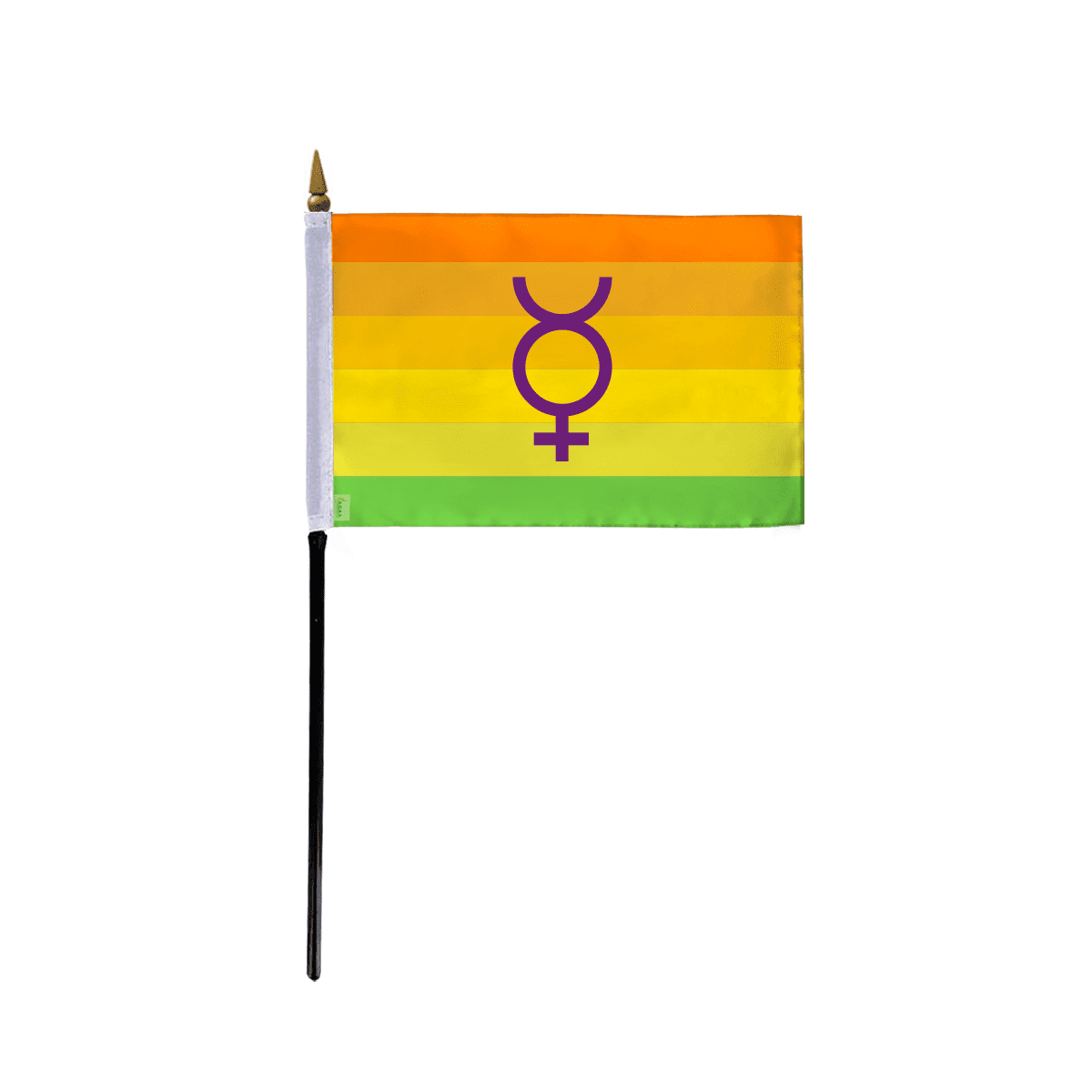 AGAS Small Hermaphrodite Double Mars and Venus Pride Flag 4x6 inch Flag ...