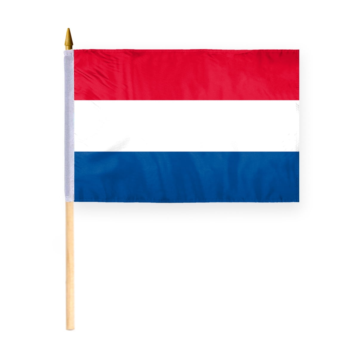 AGAS Small Netherlands National Flag 12x18 inch mounted onto 24 inch ...