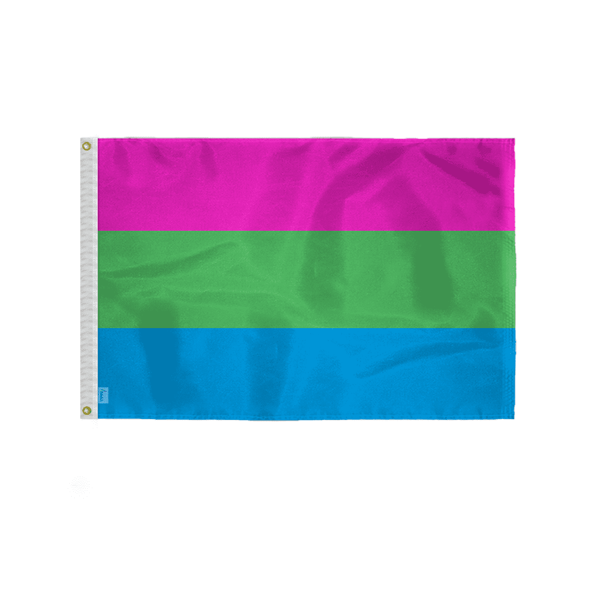 AGAS Small Polysexual Pride Flag 2x3 Ft - Double Sided Printed 200D ...