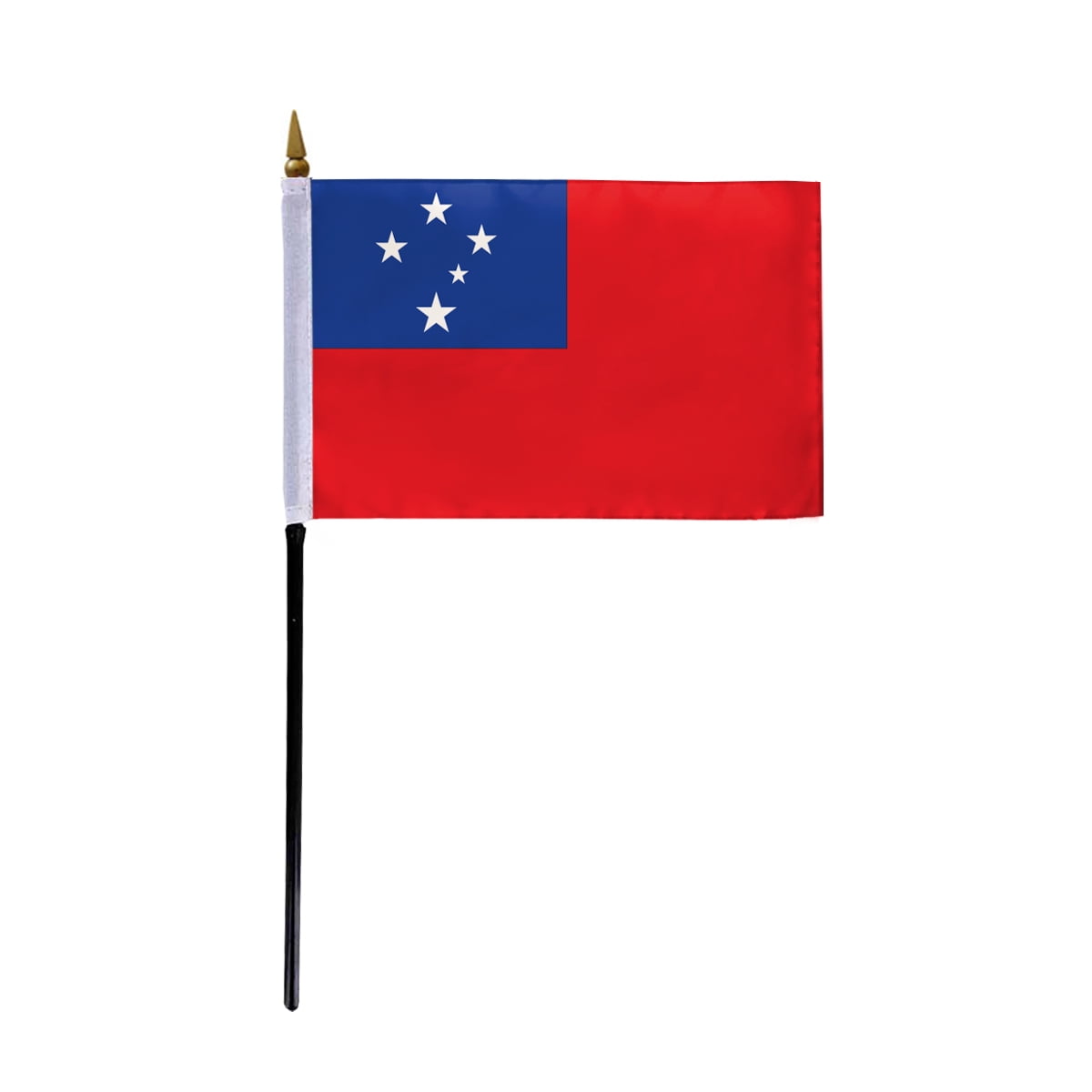 AGAS Small Samoa Flag 4x6 inch - 11 inch Plastic Pole Polyester Fabric ...