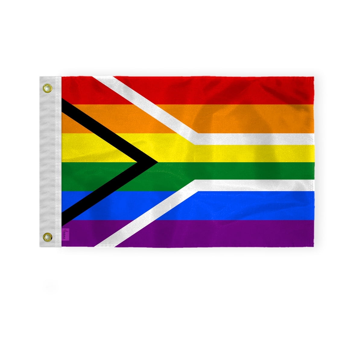 AGAS South Africa Rainbow Gay Pride Boat Nautical Flag 12x18 Inch ...