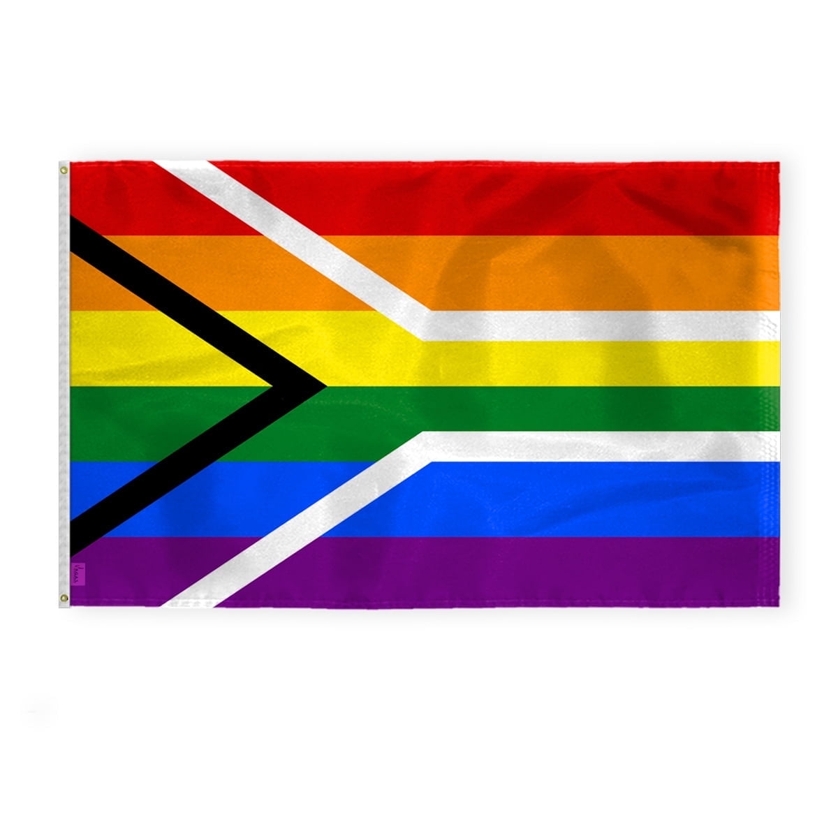 AGAS South Africa Rainbow Gay Pride Flag 4x6 Ft - Printed 200D Nylon ...
