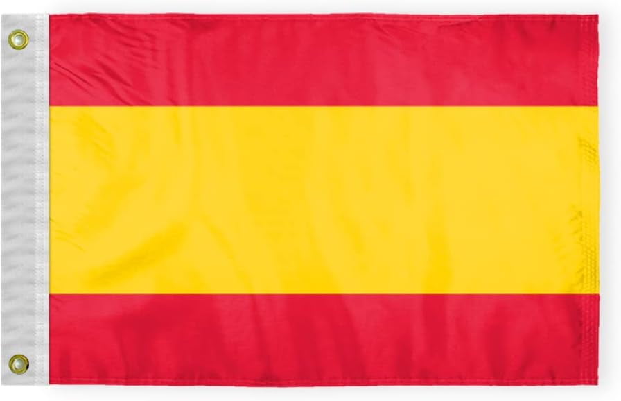 AGAS Spain No Seal Courtesy Flag 12x18 inch Mini Spanish Flag Outdoor ...
